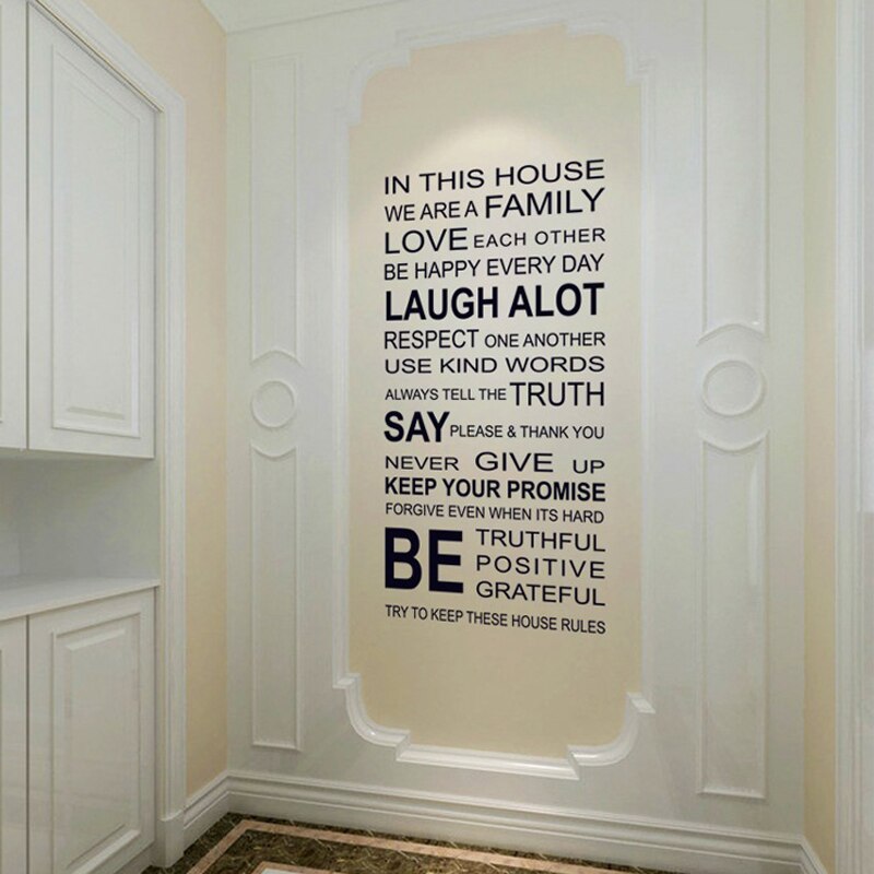 English Proverbs DIY Wall Stickers Family House Ru... – Grandado