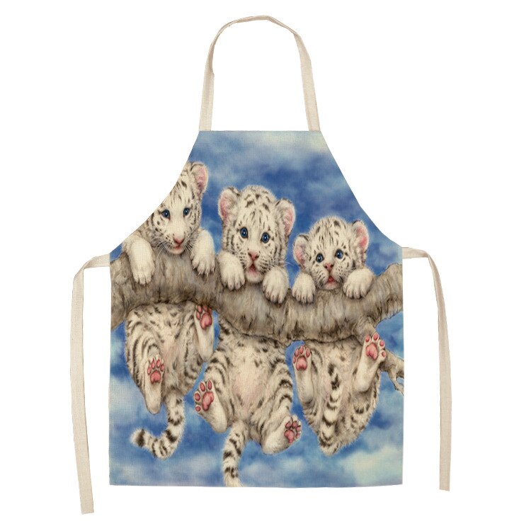 Cute Cartoon Cat Printed Kitchen Aprons for Women ... – Grandado