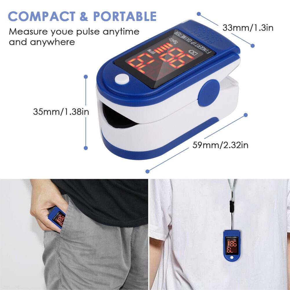 CE FDA Finger Oximeter Pulse Detection Oximeter Bl... – Grandado