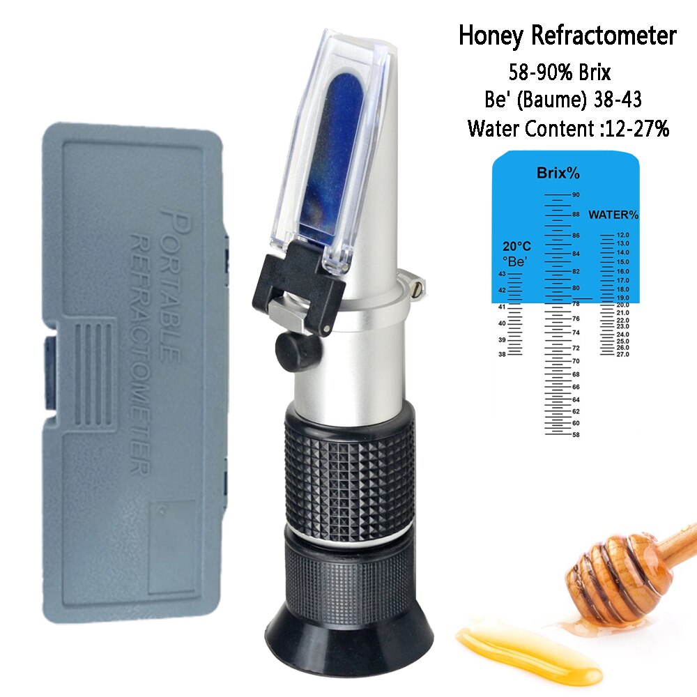 Portable 3 in1 Honey Refractometer 58-90% Brix Sca... – Vicedeal