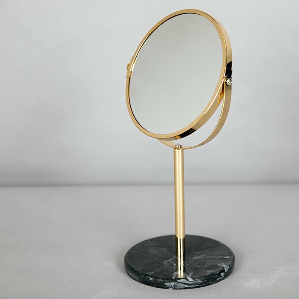 Marble Base Rose Gold Mirror Makeup Vanity Mirror ... – Grandado