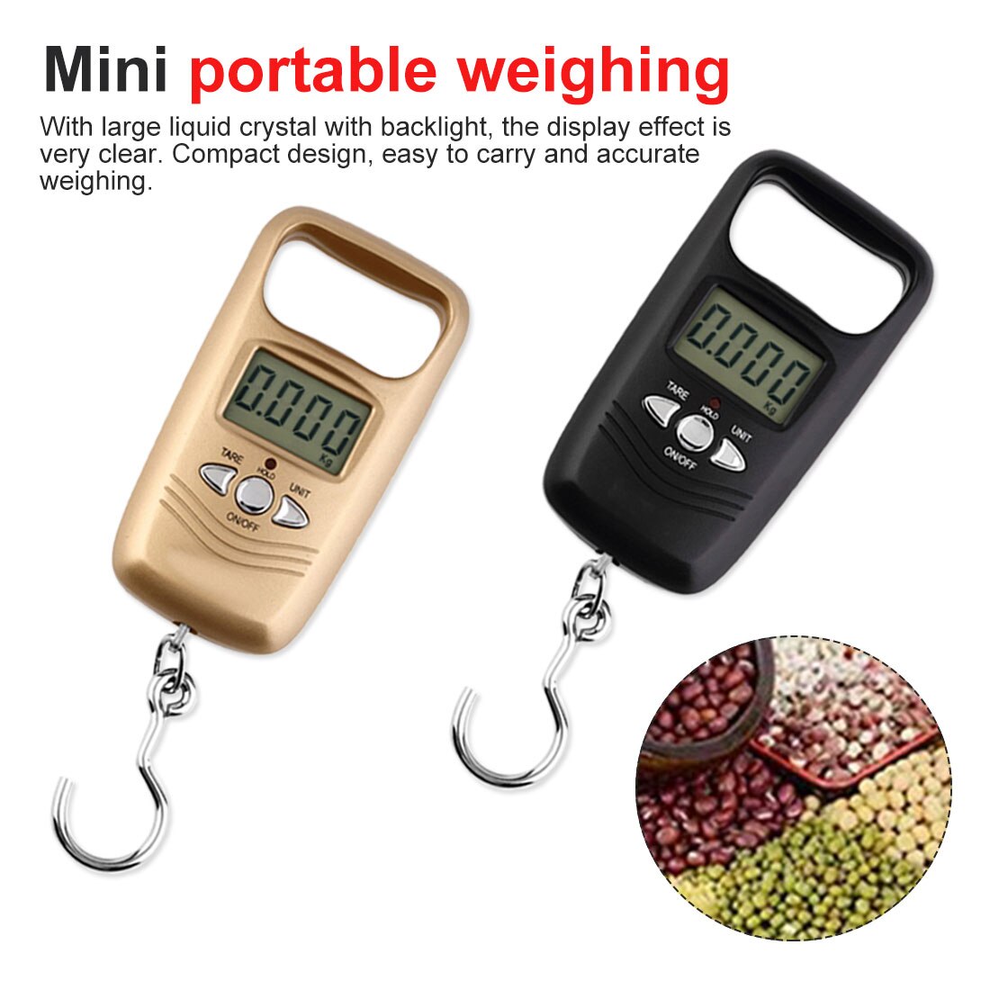 Electronic Pocket Scale Portable Mini 50Kg LCD Dig... – Grandado