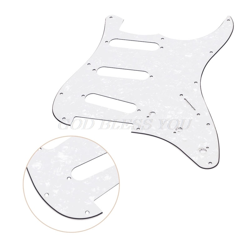 3Ply Strat Style Scratch Plate Pearl White Guitar ... – Vicedeal