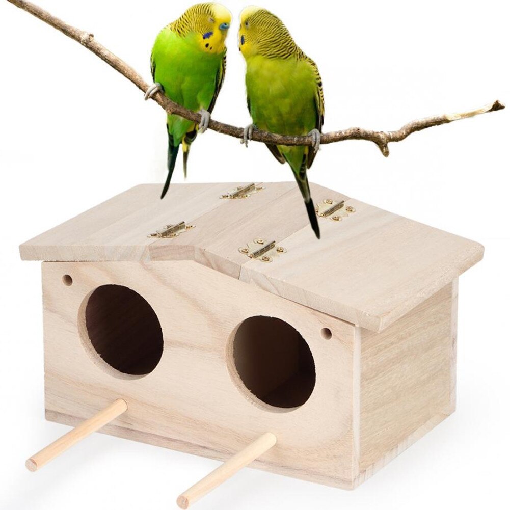 Wooden Bird House 23x12.9x12.5cm Birds Breeding Bo... – Grandado
