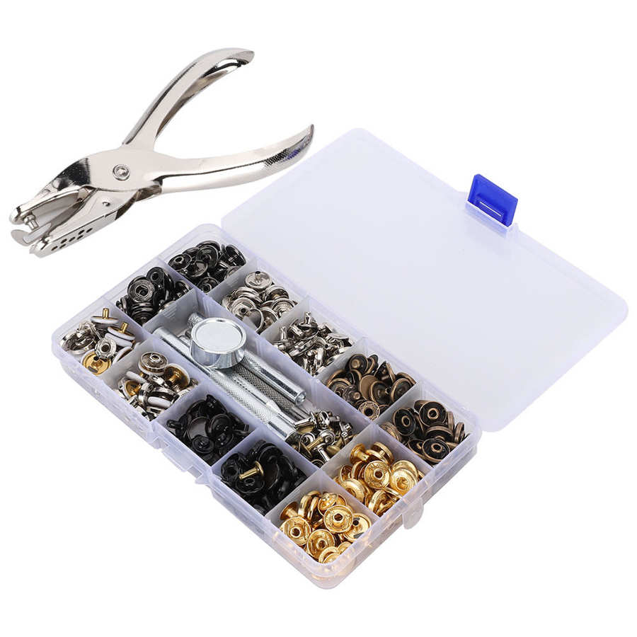140 Set Punch Pliers + Rivet Buttons 12.5mm Metal ... – Vicedeal