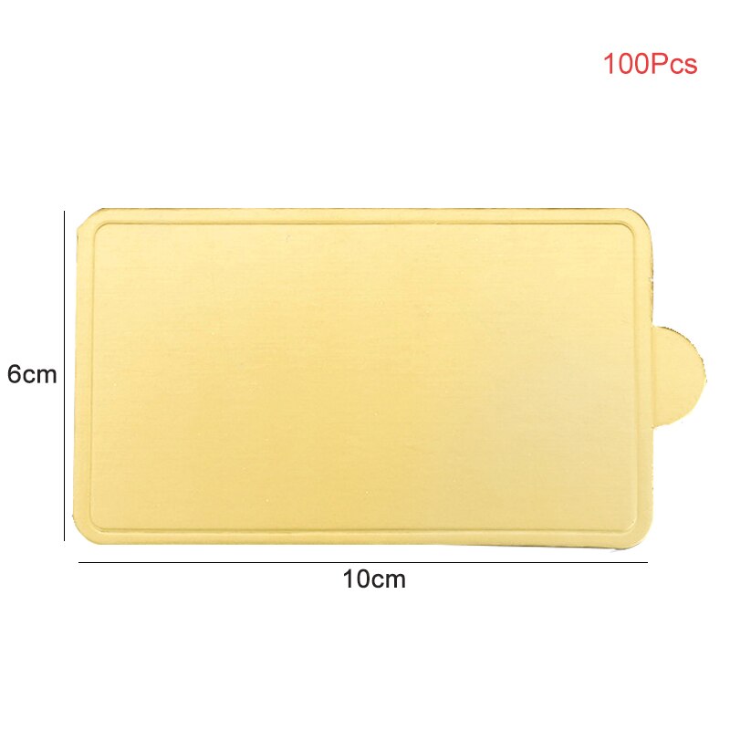 100Pcs/lot Mousse Cake Boards Tray Golden Paper Ca... – Grandado