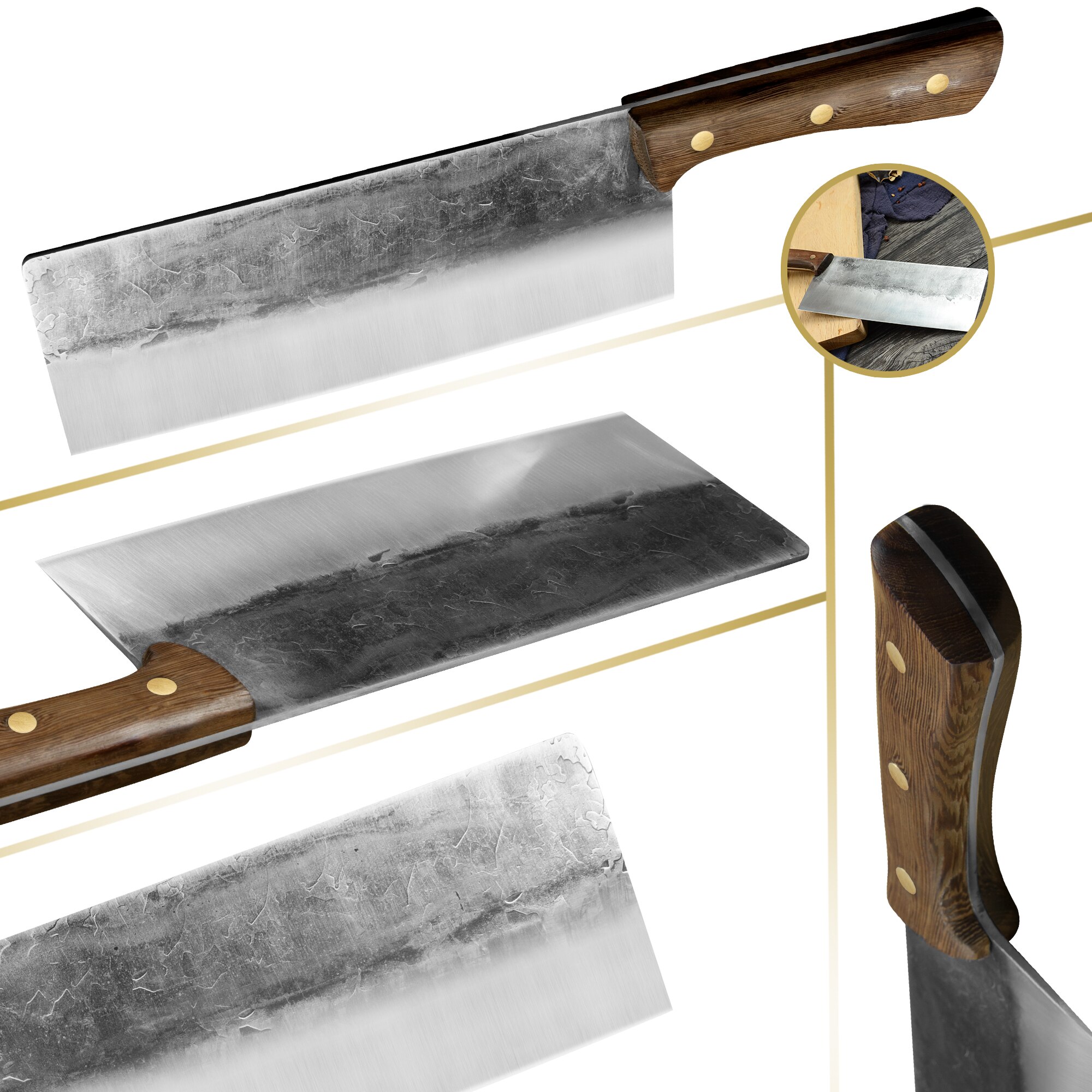 XYj Butcher Knife 8 Inch Stainless Steel Handmade ... – Grandado