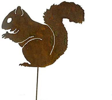 Handmade squirrel steel metal gardening art – Grandado