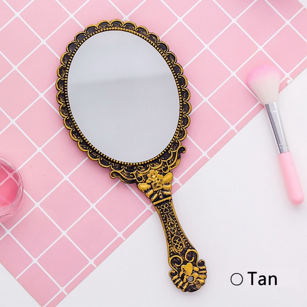 Portable Vintage Cosmetic Makeup Mirror Hand Hold ... – Grandado