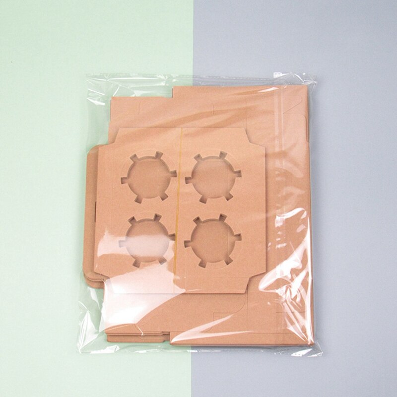 Open Window Cup Cake Box Kraft Paper Pastry Puffin... – Grandado