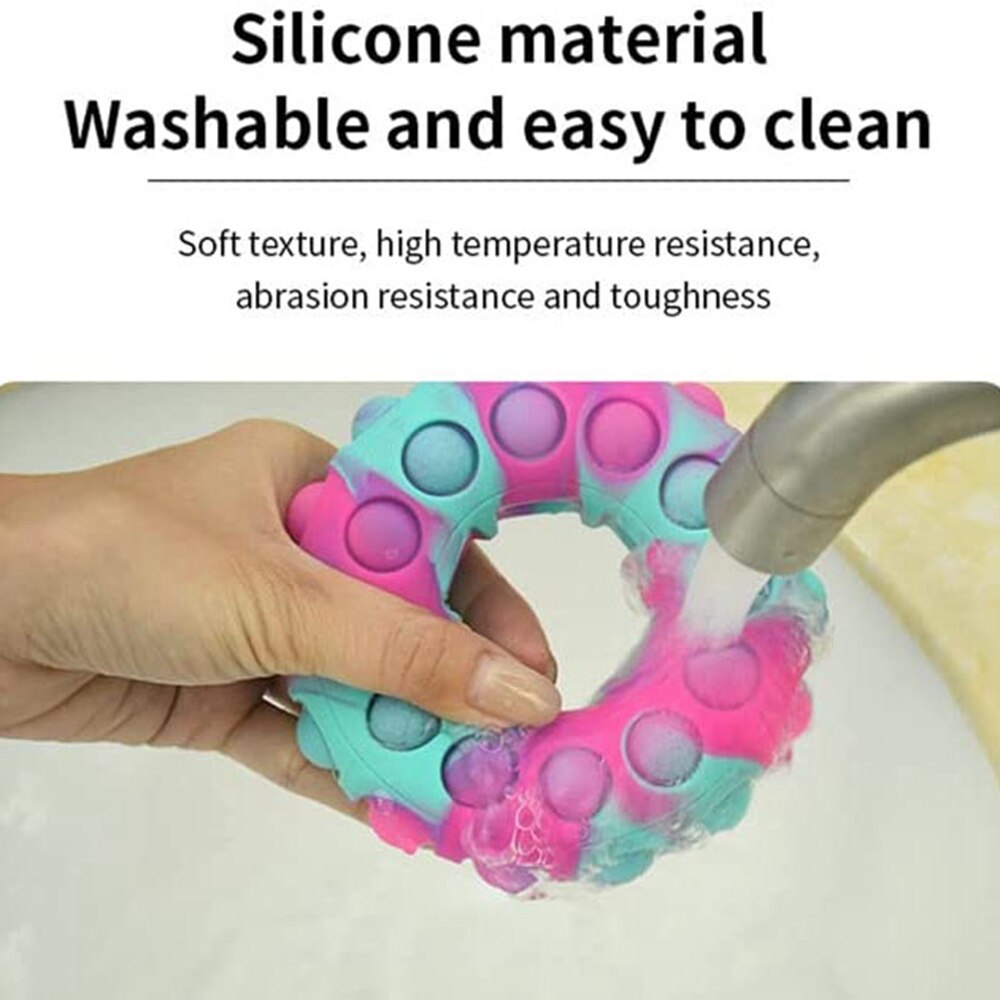 3D Donut Pop Fidget Toy Colorful Silicone Stress D... – Grandado