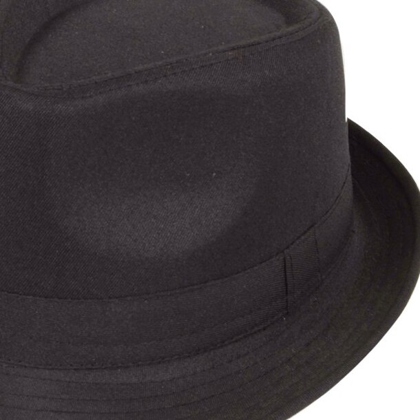 Black Fedora Plain Hat Outfit accessory for Gangst... – Vicedeal