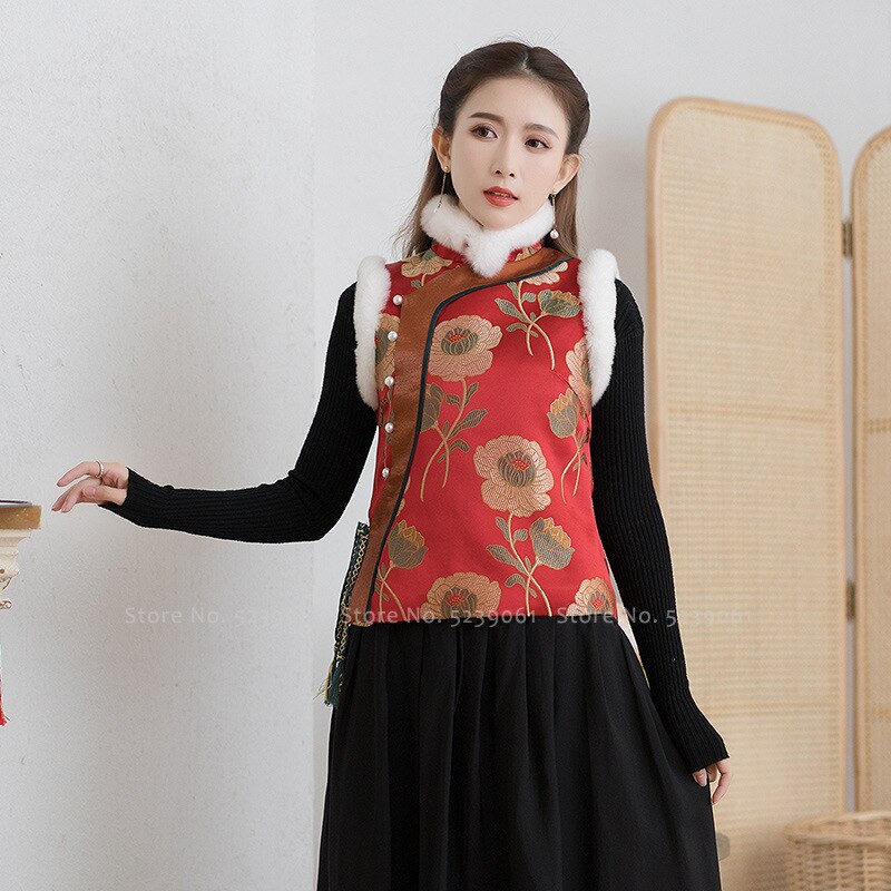 Chinese Traditional Retro Clothing Women Vintage V... – Grandado