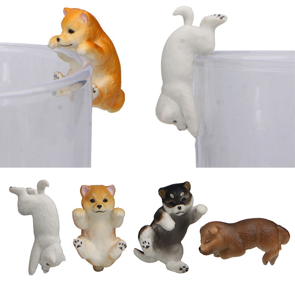Mini Plastic Dog Figures Hand-painted Ornament for... – Vicedeal