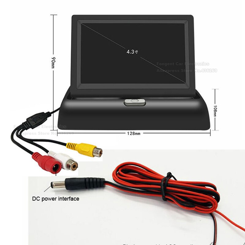 4.3 inch HD Foldable Car Parking Monitor Reversing... – Vicedeal