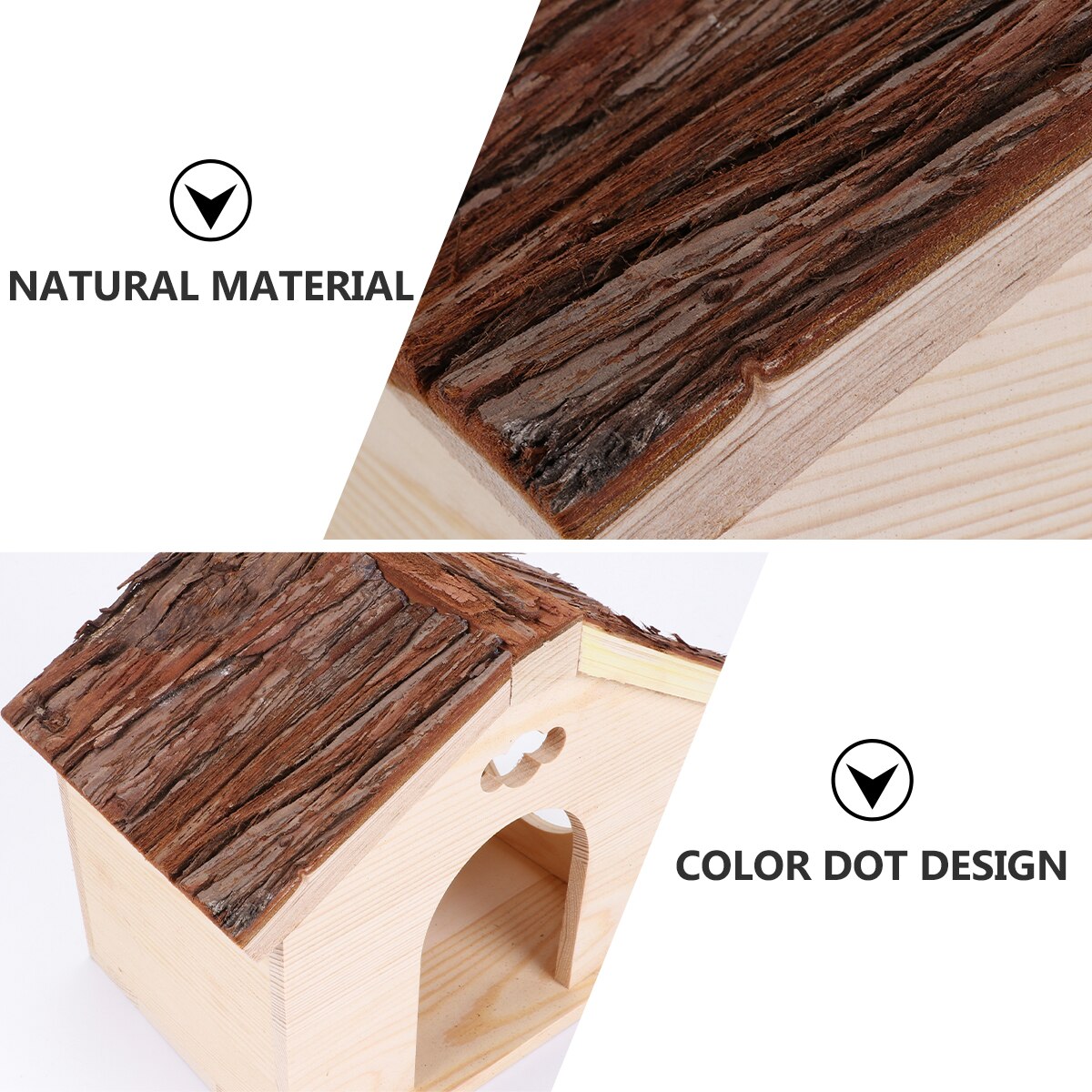 1pc Squirrel Guinea Pig Hamster Villa Cabin Wood H... – Grandado