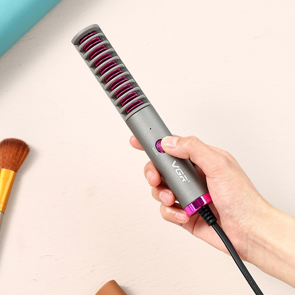 VGR Comb Hair Straightener Electric Hair Comb 3-in... – Vicedeal