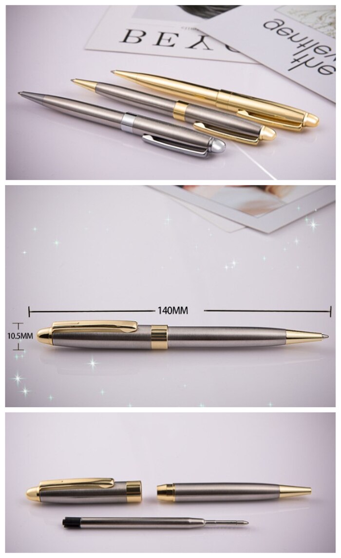 Luxury stationery pen silver and gold trim mont bu... – Vicedeal