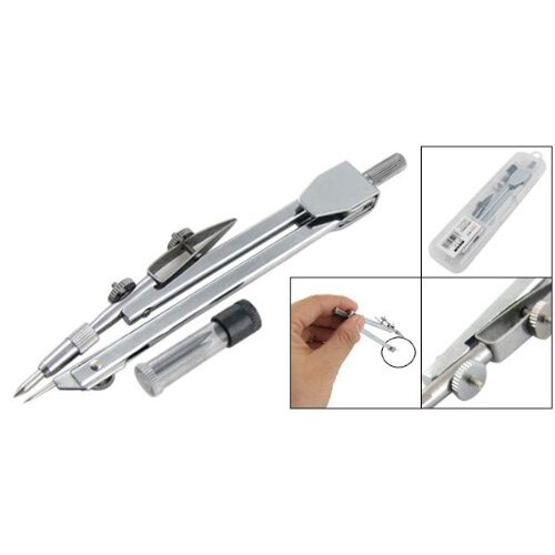 and School Stationery Drawing Tool Silver Tone Met... – Grandado