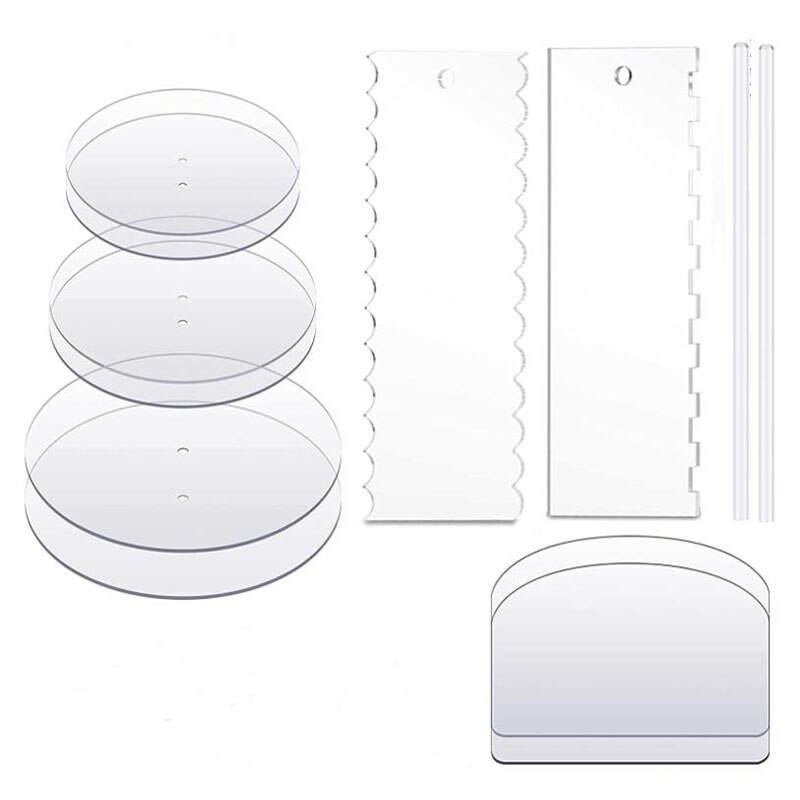 Acrylic Round Cake Discs Set,Buttercream Tiered Ca... – Grandado