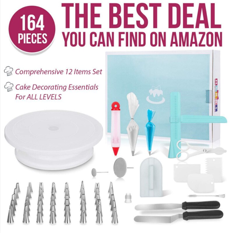 164Pcs Baking Pastry Tools Cake Decoration Tools S... – Grandado