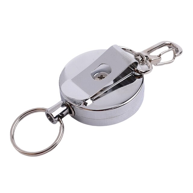 Retractable Keychain with Steel Wire Rope Metal Bu... – Grandado