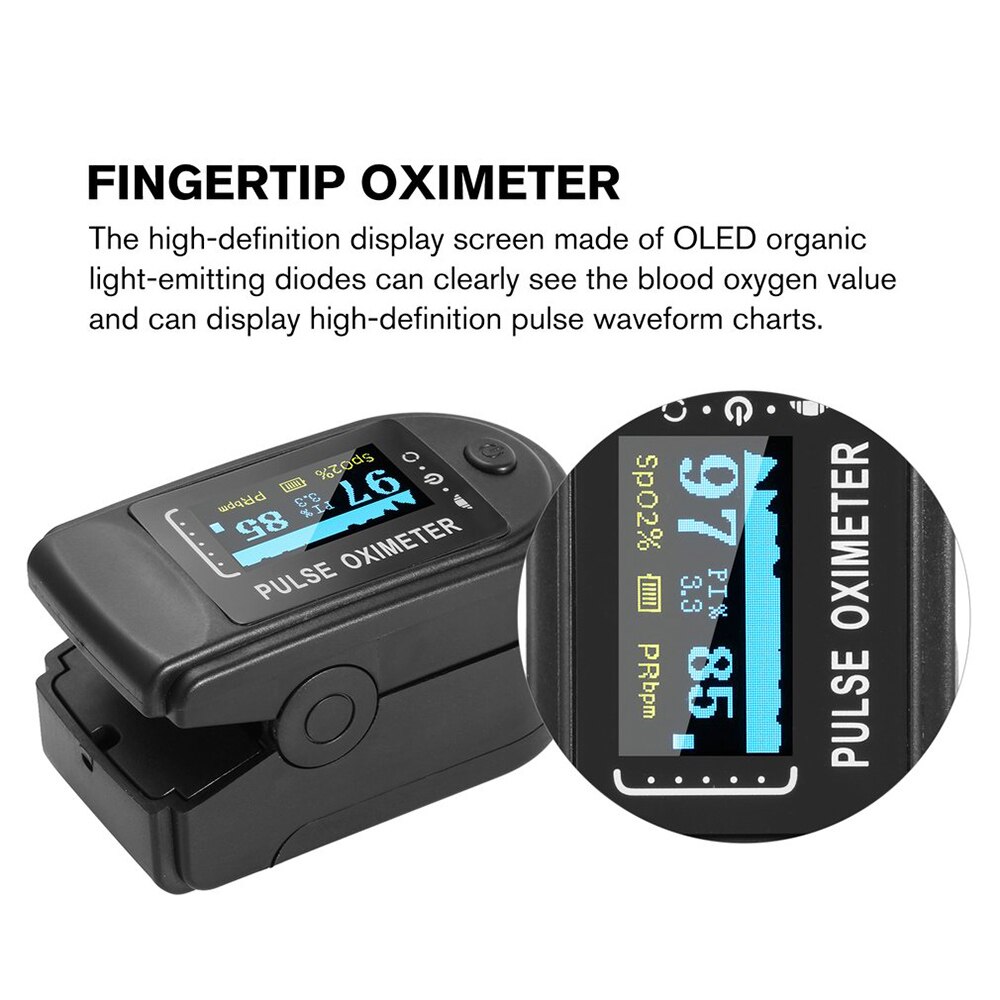 Vingertop Pulsoxymeter Bloedzuurstofverzadiging Mo... – Vicedeal