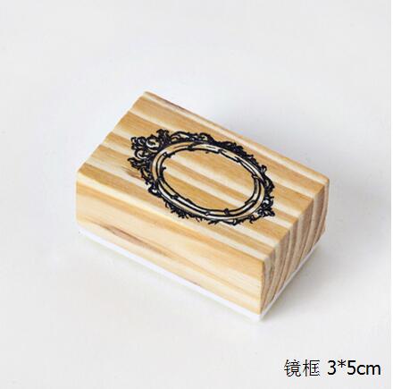 Vintage Frame kroon Veer hout stempel DIY craft ho... – Grandado