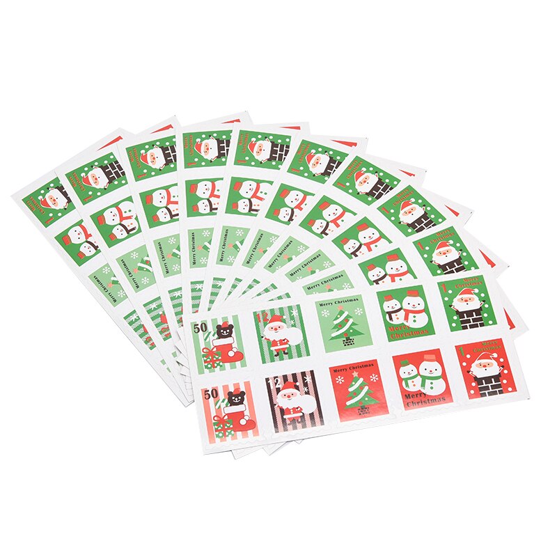 10Pcs Colorful Merry Christmas Stamp Seal Labels S... – Grandado