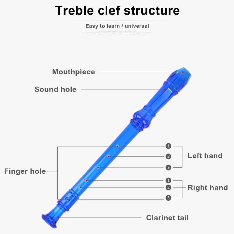Student Children Plastic Flute Recorder 6 8 Holes ... – Grandado