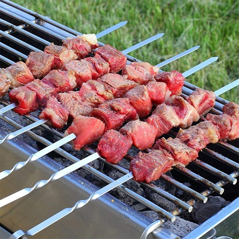 Kabob-brochetas de barbacoa de acero inoxidable, j... – Grandado