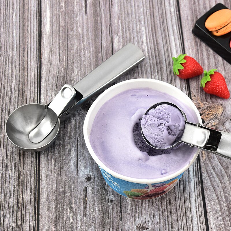 Ice Cream Tools Scoop Easy Trigger Stainless Steel... – Grandado