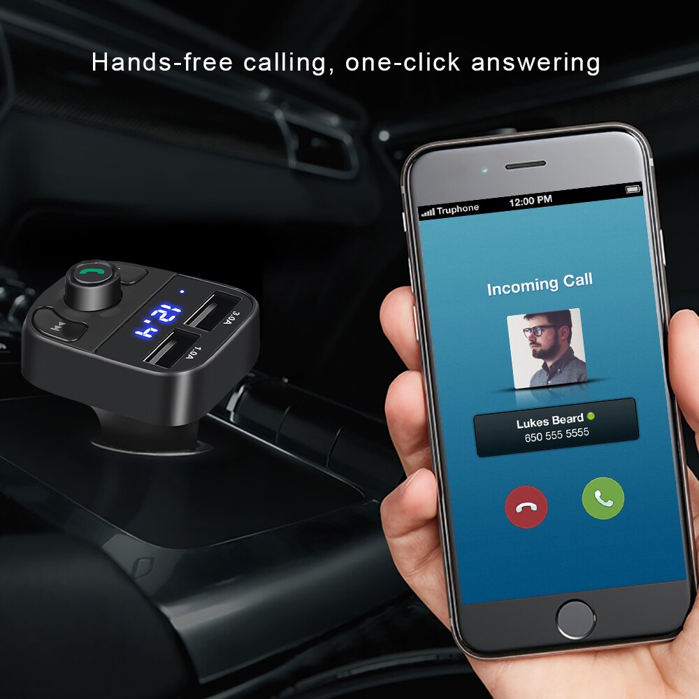 Bluetooth Car Kit Dual USB handy ladegerät FM Tran... – Vicedeal