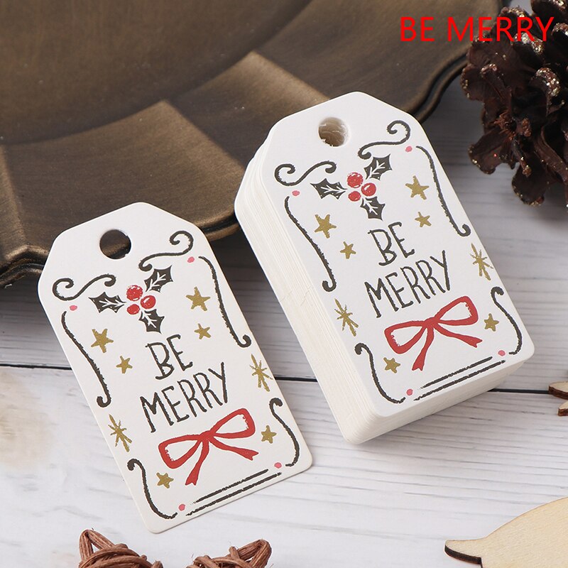 50PCS Merry Christmas DIY Tags Labels Wrapping Pap... – Grandado