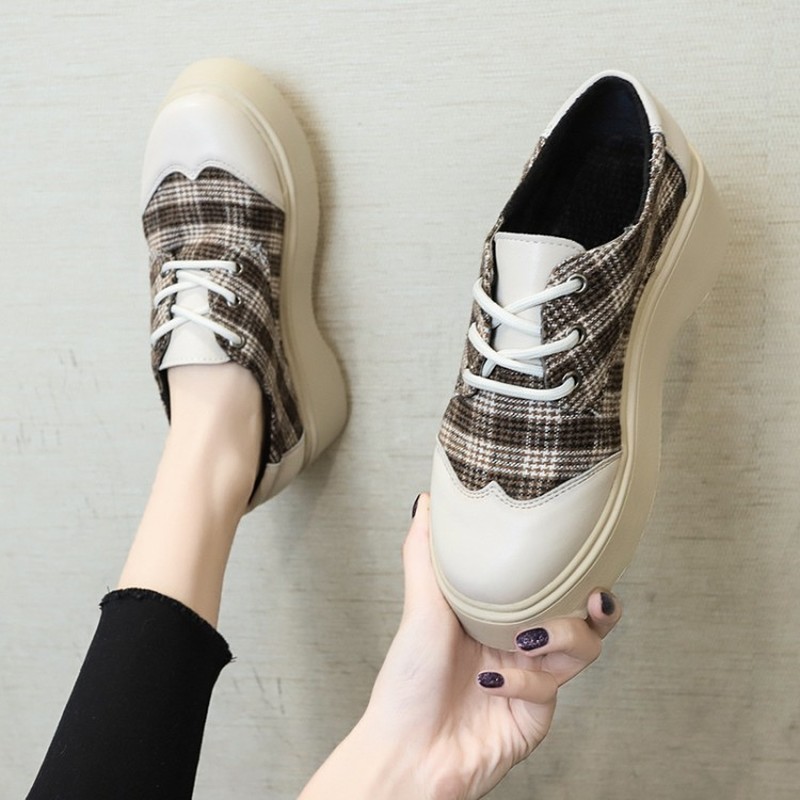Autumn Women Platform Shoes Woman Brogue Derby PU ... – Grandado