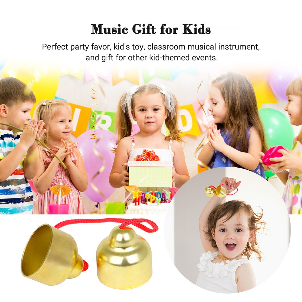 Muslady Copper Hand Bells Musical Bells Orff Percu... – Vicedeal