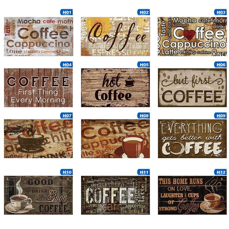 Putuo Decor Coffee Wooden Hanging Signs Decorative... – Grandado