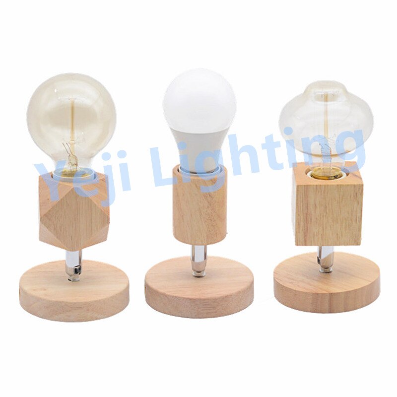Wooden ceiling rose canopy with E27 socket lamp ho... – Vicedeal