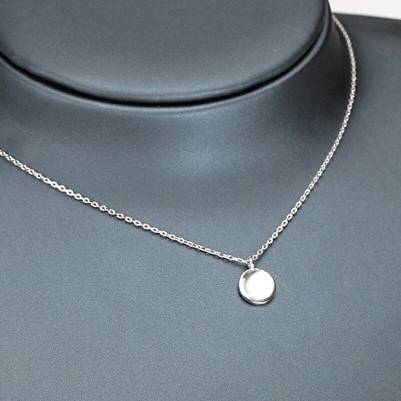 Pure 925 Sterling Silver Round Shape Pendants Neck... – Grandado
