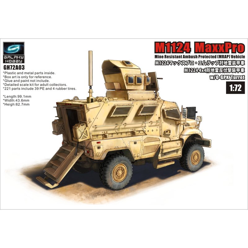 Galaxy Hobby GH72A03 1/72 M1224 Maxxpro Mrap W/Ogp... – Vicedeal