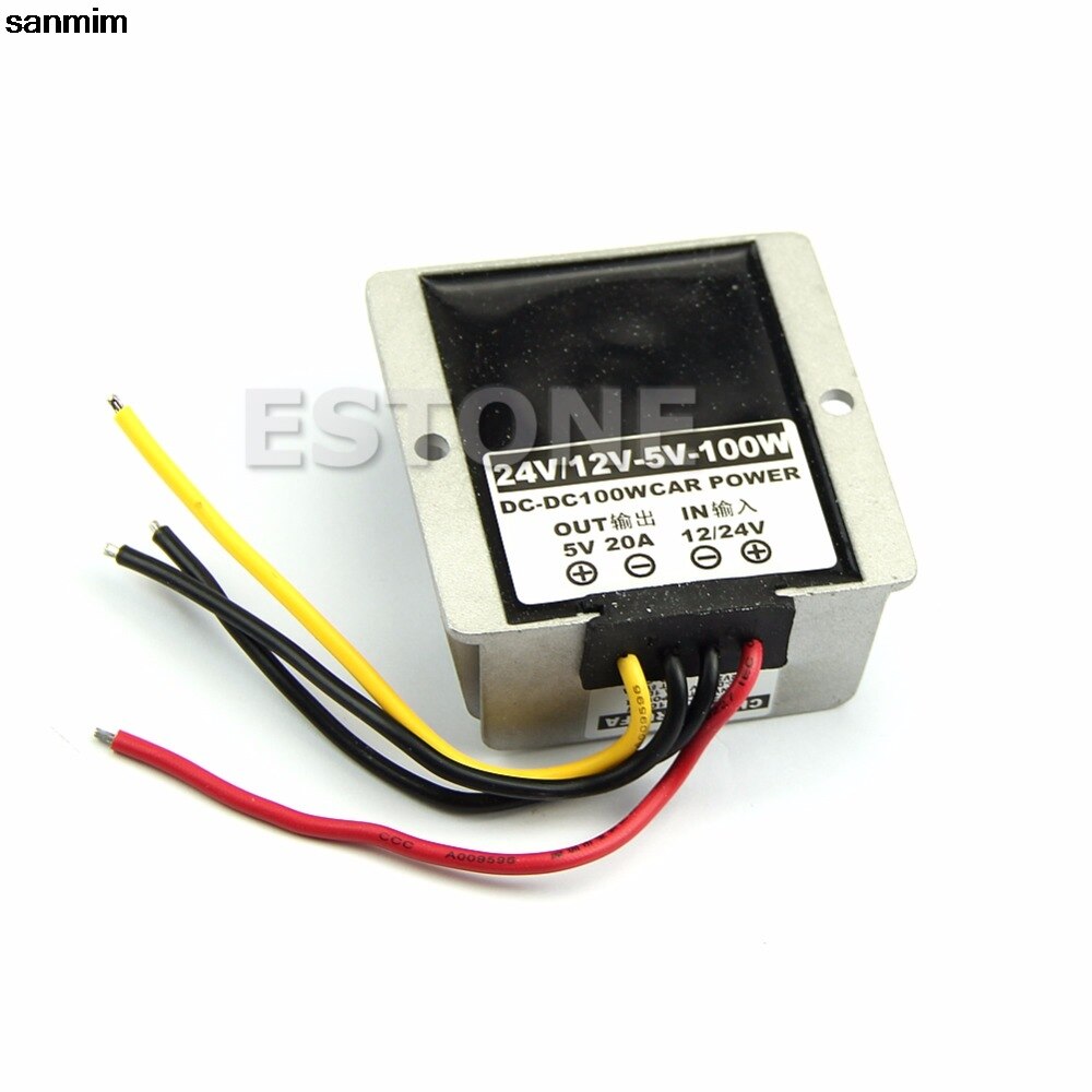 DC-DC 12V/24V to 5V-20A 100W Car Power Supply Modu... – Grandado