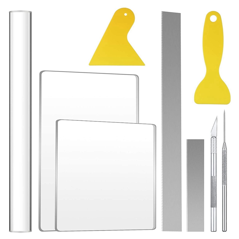 ! 9PCS Pottery Clay Plastic Set Acrylic Plate Pott... – Vicedeal