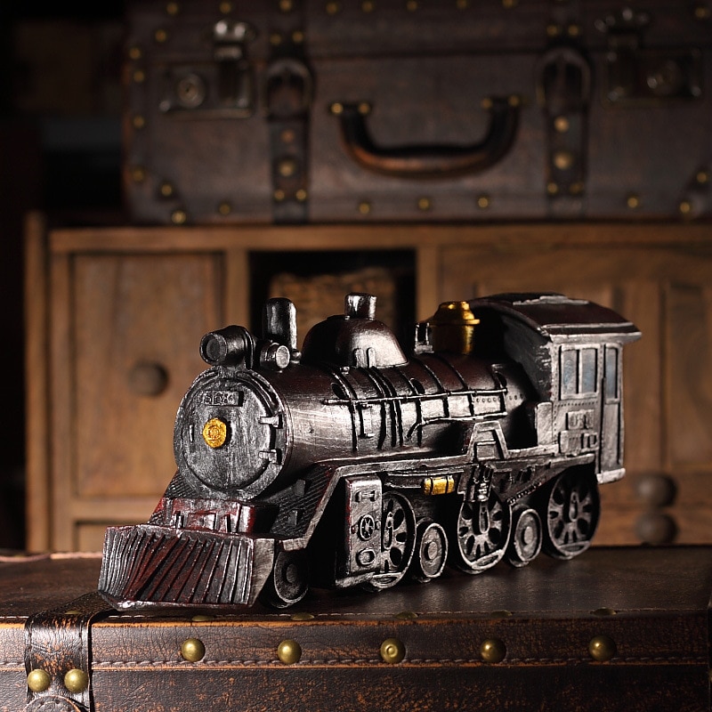 Vintage Nostalgic Steam Train Model Desktop Orname... – Grandado