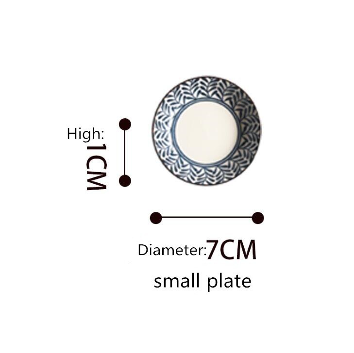 Japanese Style Ceramic Dinner Plate Kitchen Round ... – Grandado