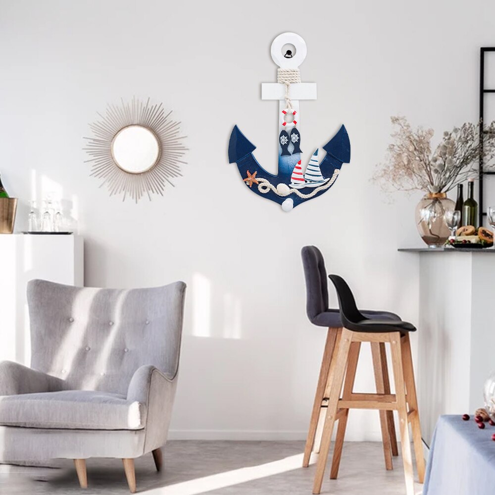 Mediterranean Style Wall Hanging Sea Anchor Decor ... – Grandado