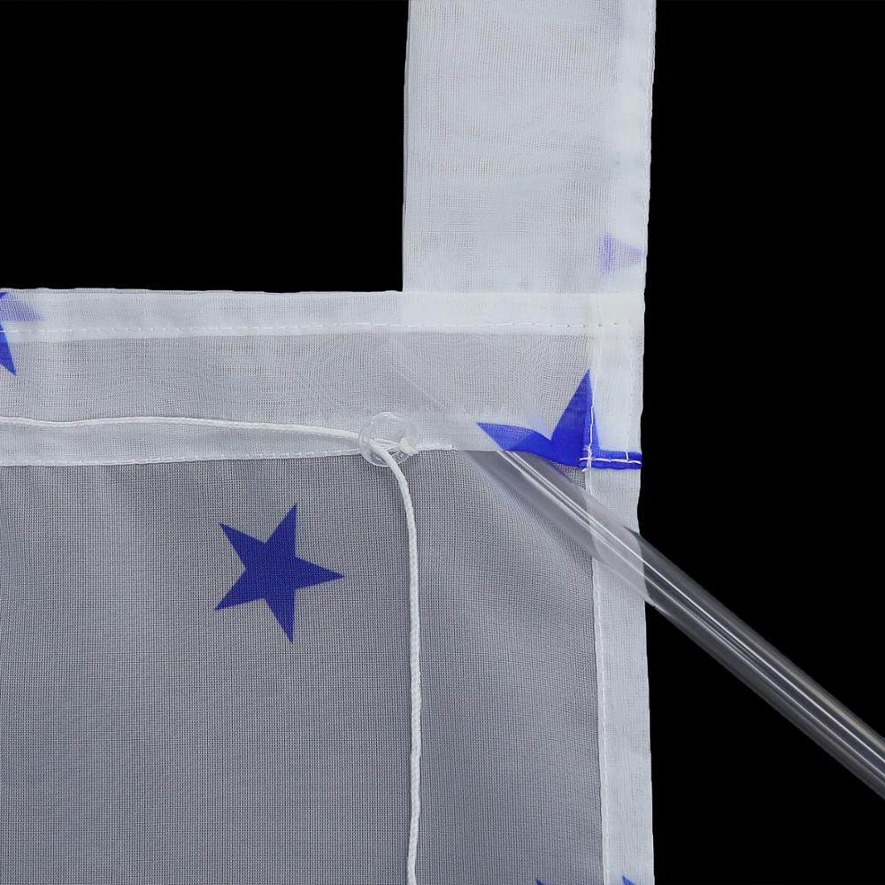 Star Roman Curtain Tulle Curtains For the Kitchen ... – Grandado