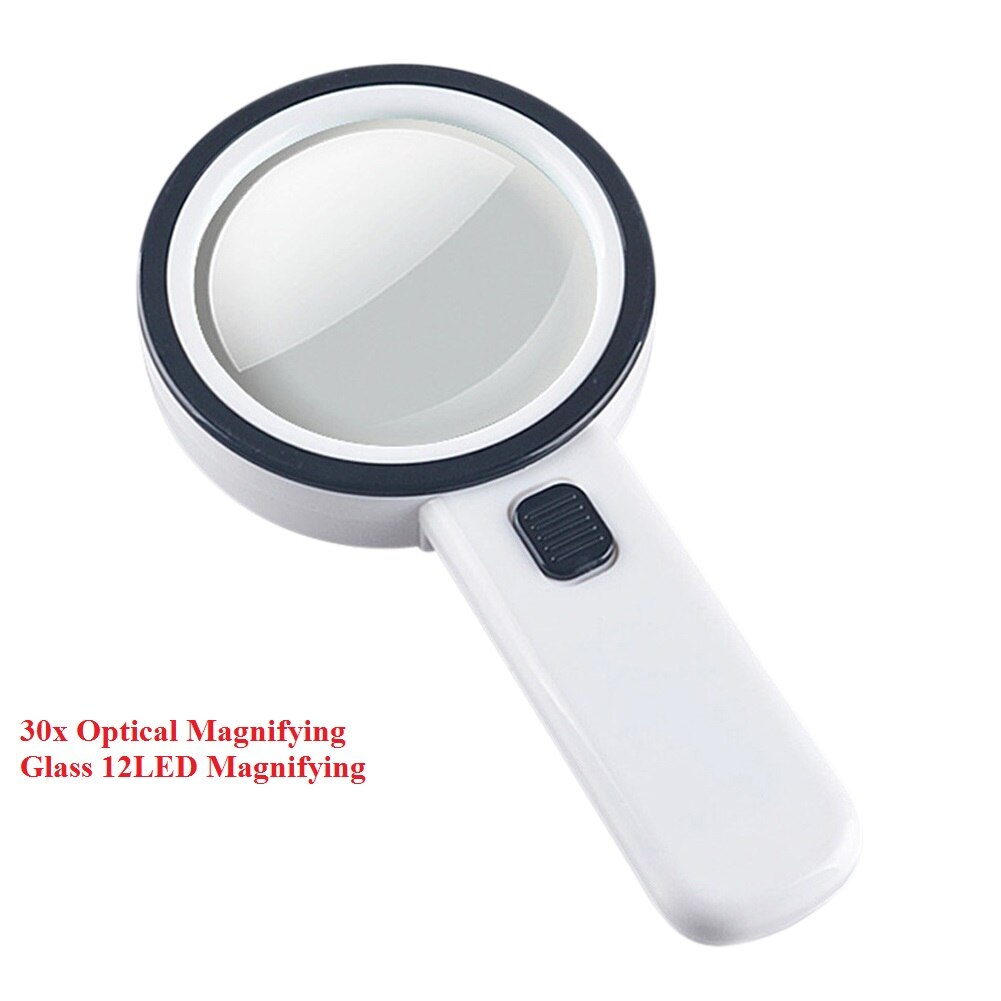 30x Optical Magnifying Glass 12LED Magnifying Lens... – Grandado