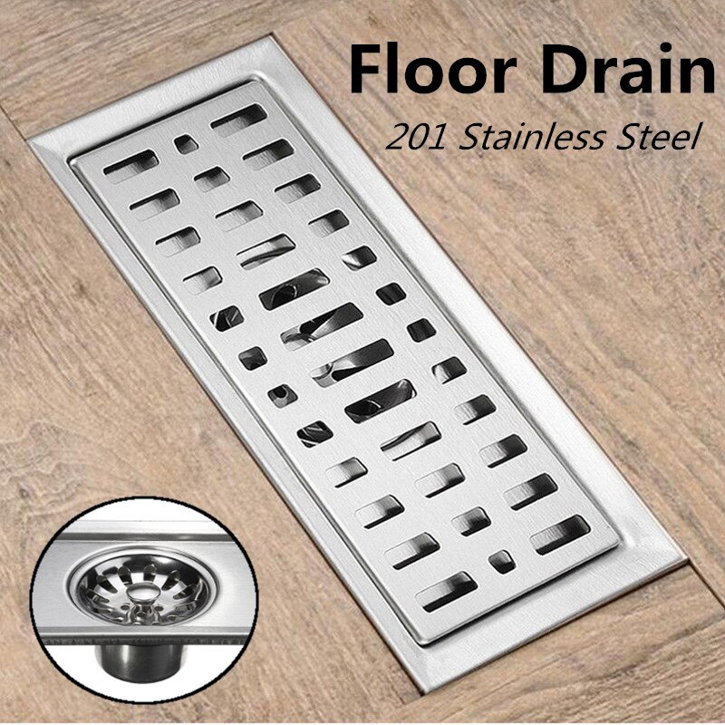 20x10cm Stainless Steel Floor Drain Tile Linear Sh... – Grandado
