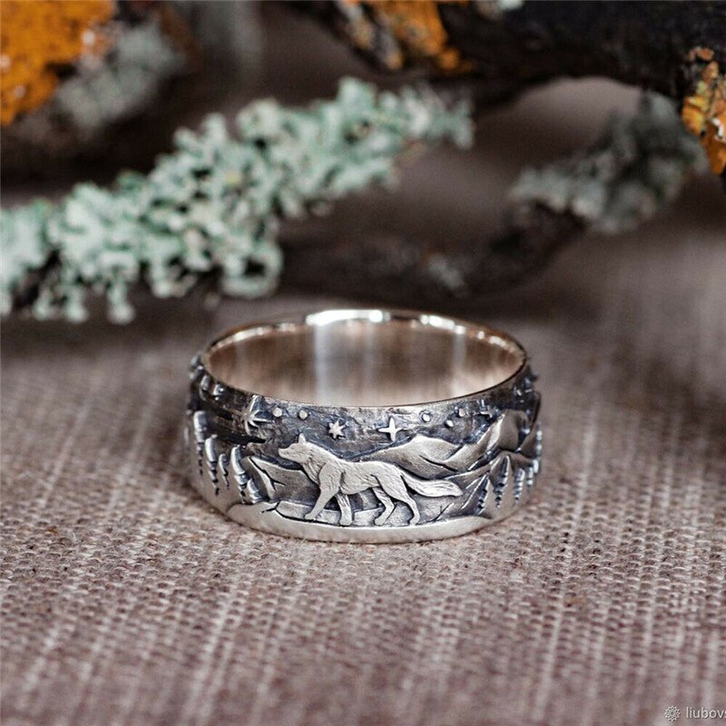 Antique Silver Color Wolf Head Rings For Men Women... – Vicedeal