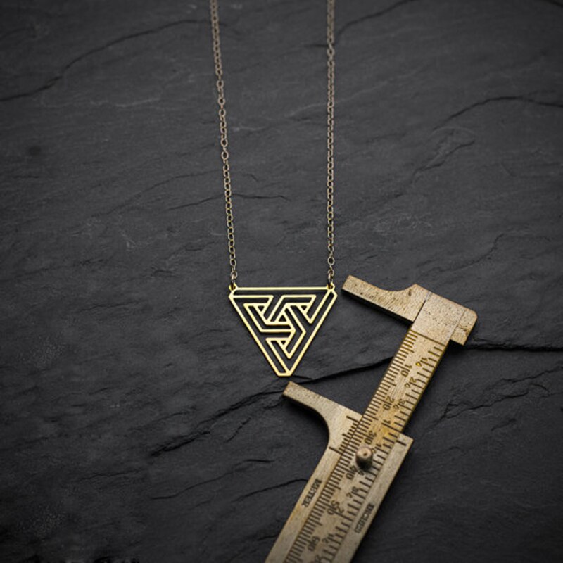 Triangle pendant women escher illusion geometric n... – Vicedeal